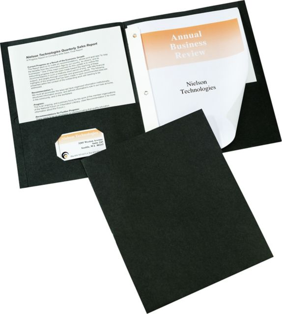 Black Two Pocket Folders